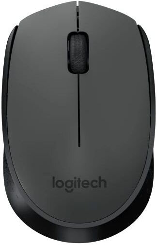Logitech Оптическая мышь Logitech M170 910-004646, беспров, 2кн.+скр, серо-черный (USB) (ret)
