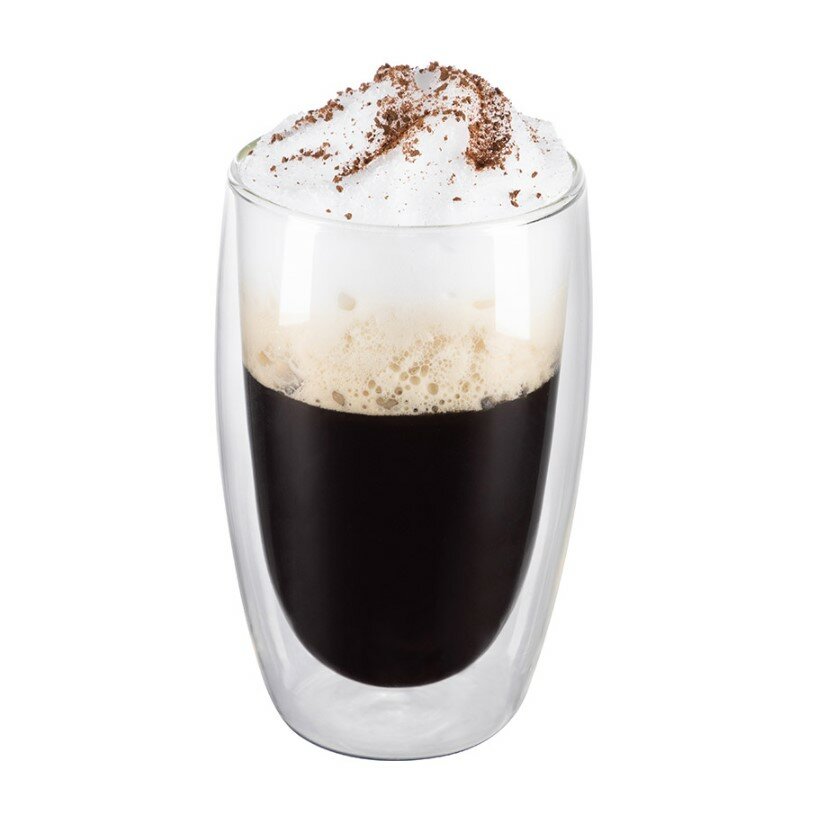 Стакан с двойными стенками из боросиликатного стекла объем: 450 мл