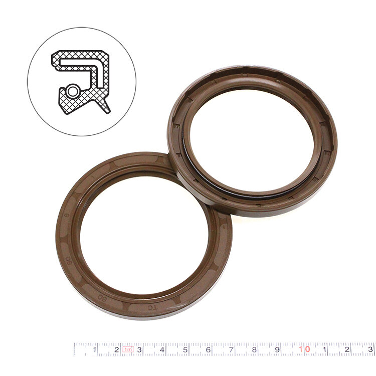 Манжета армированная (Сальник) 60х80х8 (тип 2 / TC) 75FKM