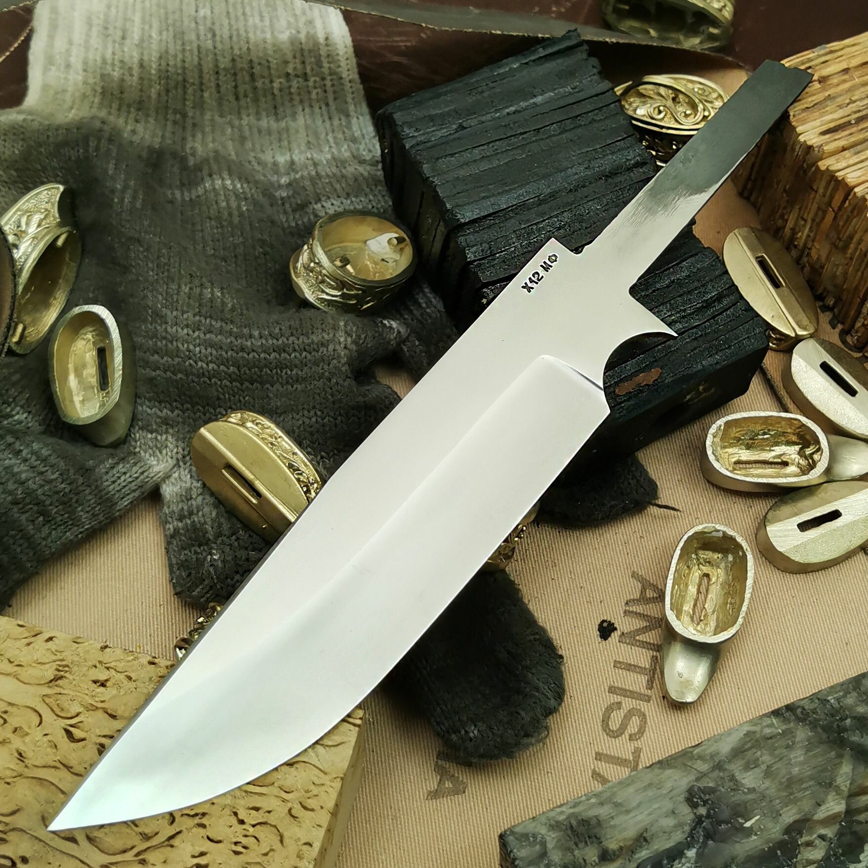 Клинок Уссуриец-1 из кованой стали Х12МФ