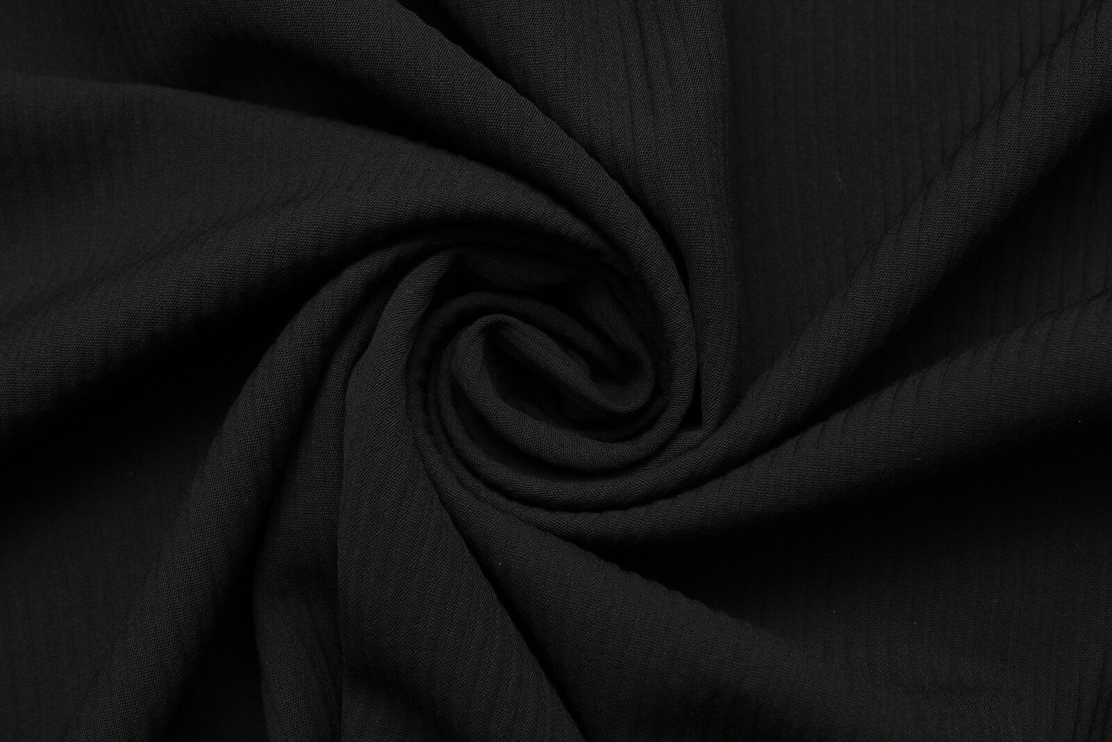 Ткань костюмная Marlane чёрная в рельефную полоску, ш150см, 0,5 м