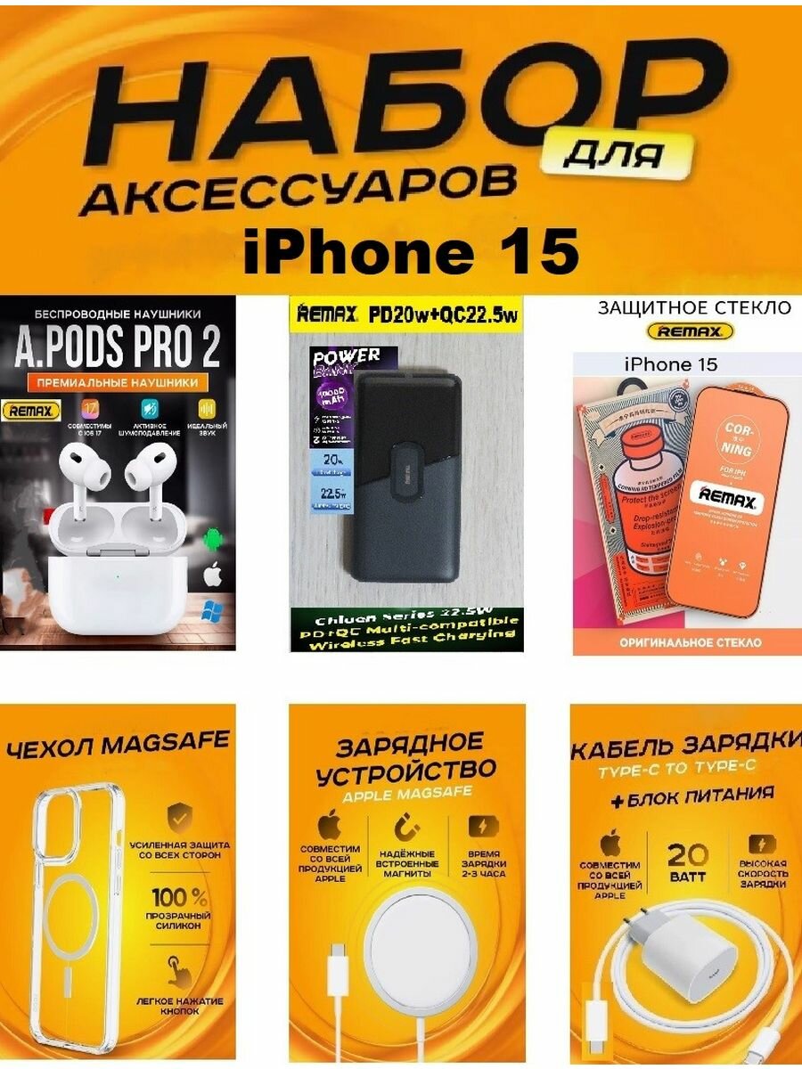 Подарочный набор Аксессуаров для iPhone 15