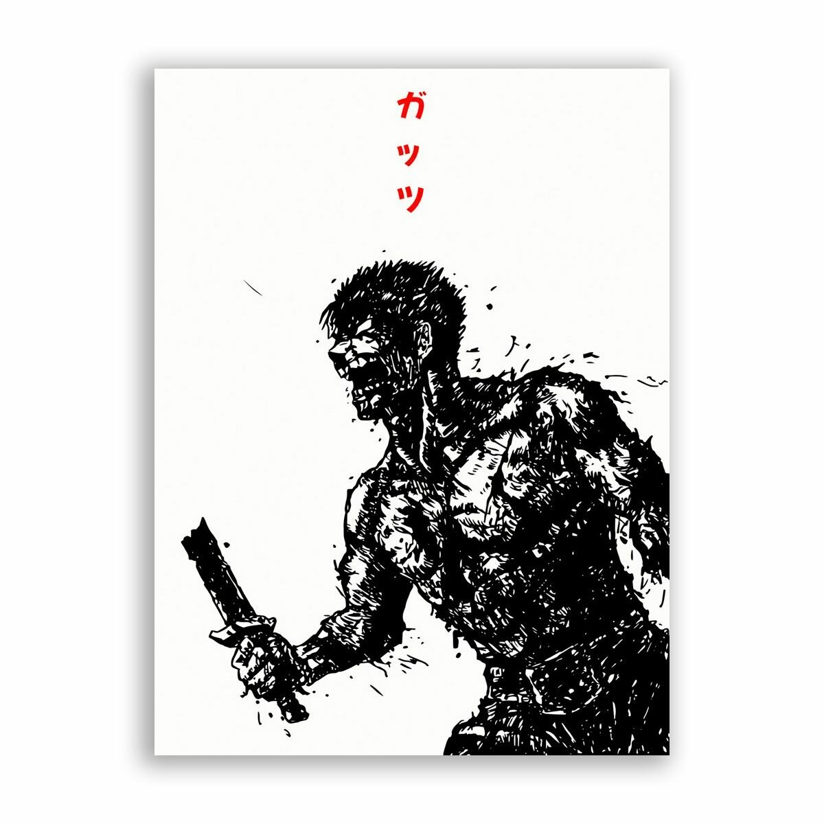 Постер, плакат на бумаге / Берсерк / Размер 60 x 80 см