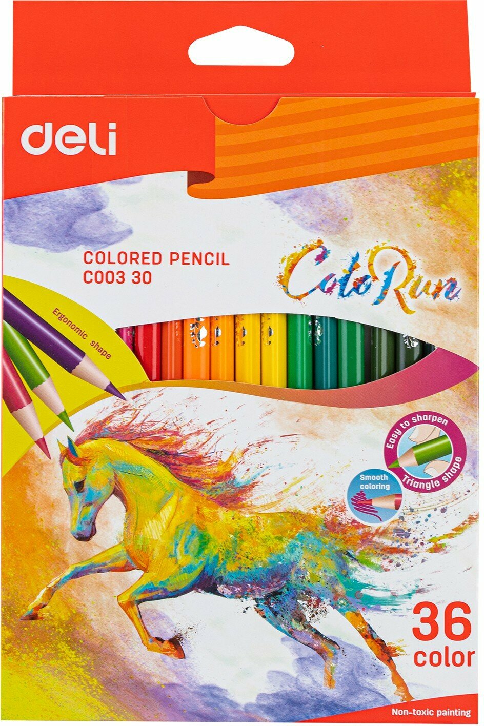 Карандаши 36 цветов "ColoRun" (EC00330)
