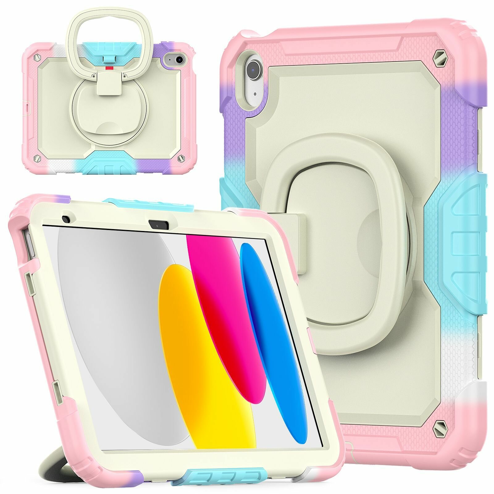 Чехол iPad A16 (A3354 A3355 A3356) iPad 10 (A2757 A2696 A3162 A2777) Smart-D противоударный пастельный