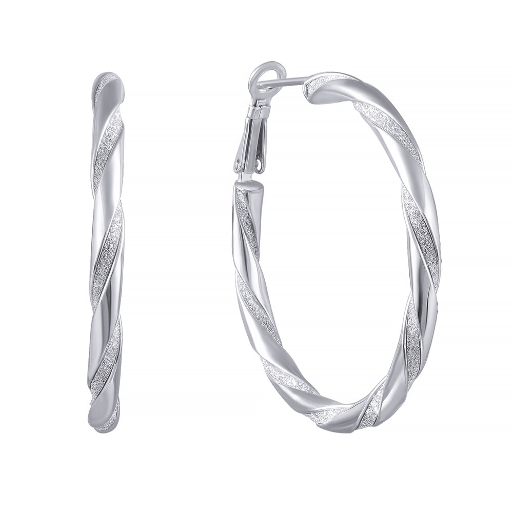 Серьги конго ЗлатаМира, серебро, 925 проба, фианит