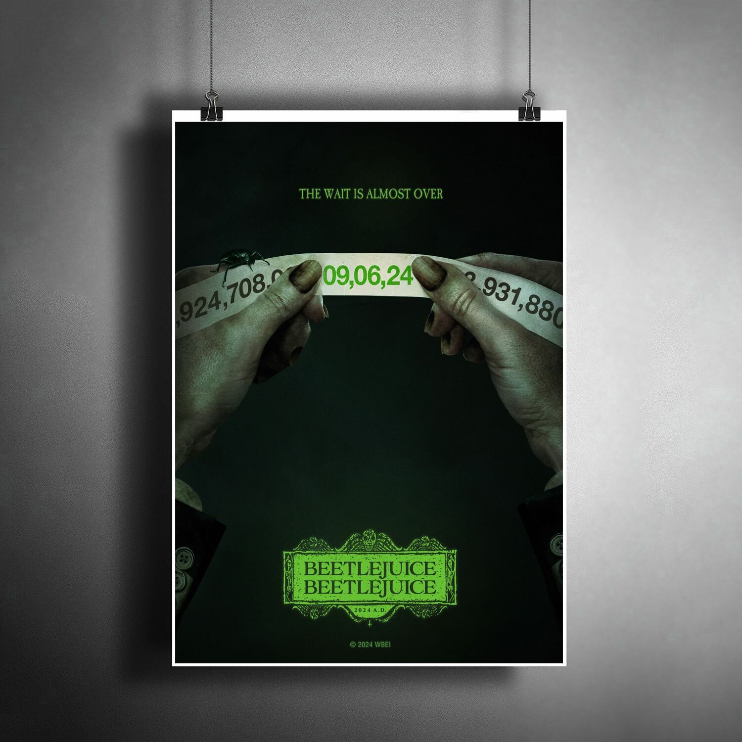 Постер плакат для интерьера "Битлджус 2. Beetlejuice. Дженна Ортега" / Декор дома, офиса, комнаты, квартиры, детской A3 (297 x 420 мм)