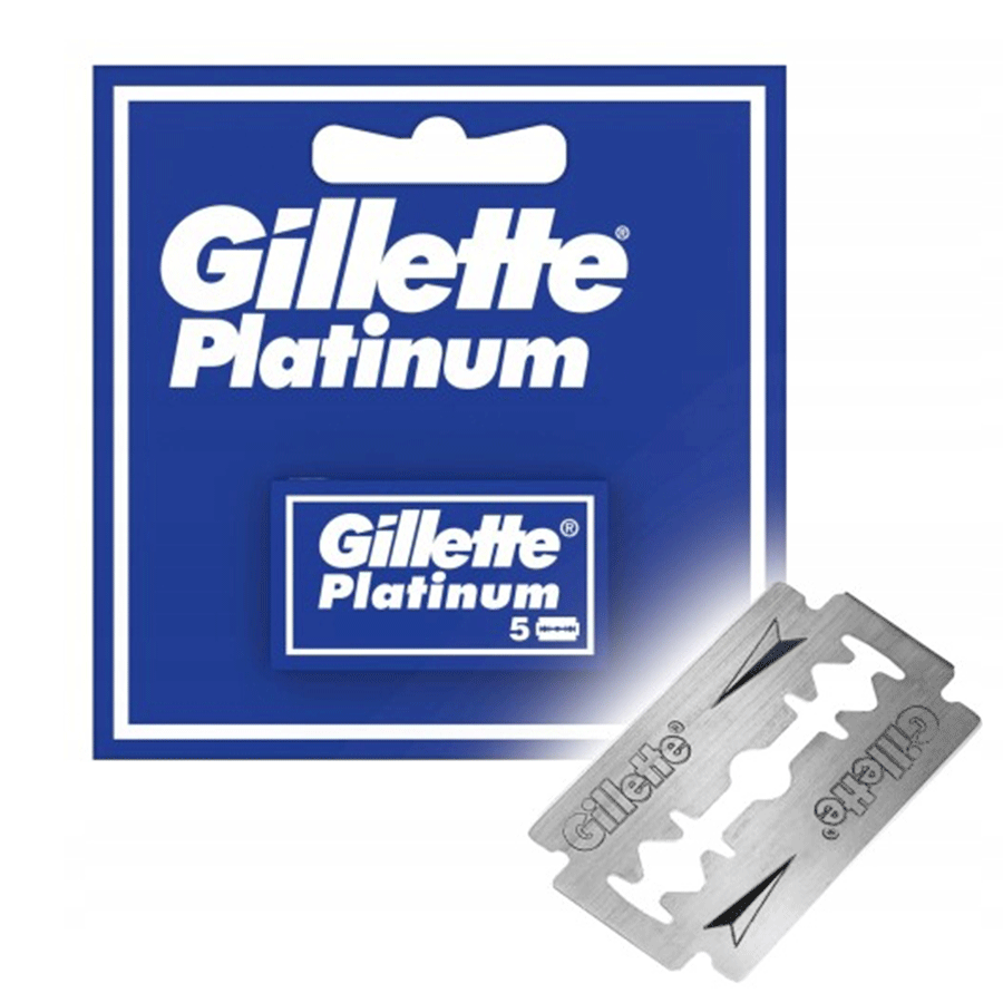 Gillette Platinum Лезвия сменные для безопасных бритв (по 5 шт в уп)