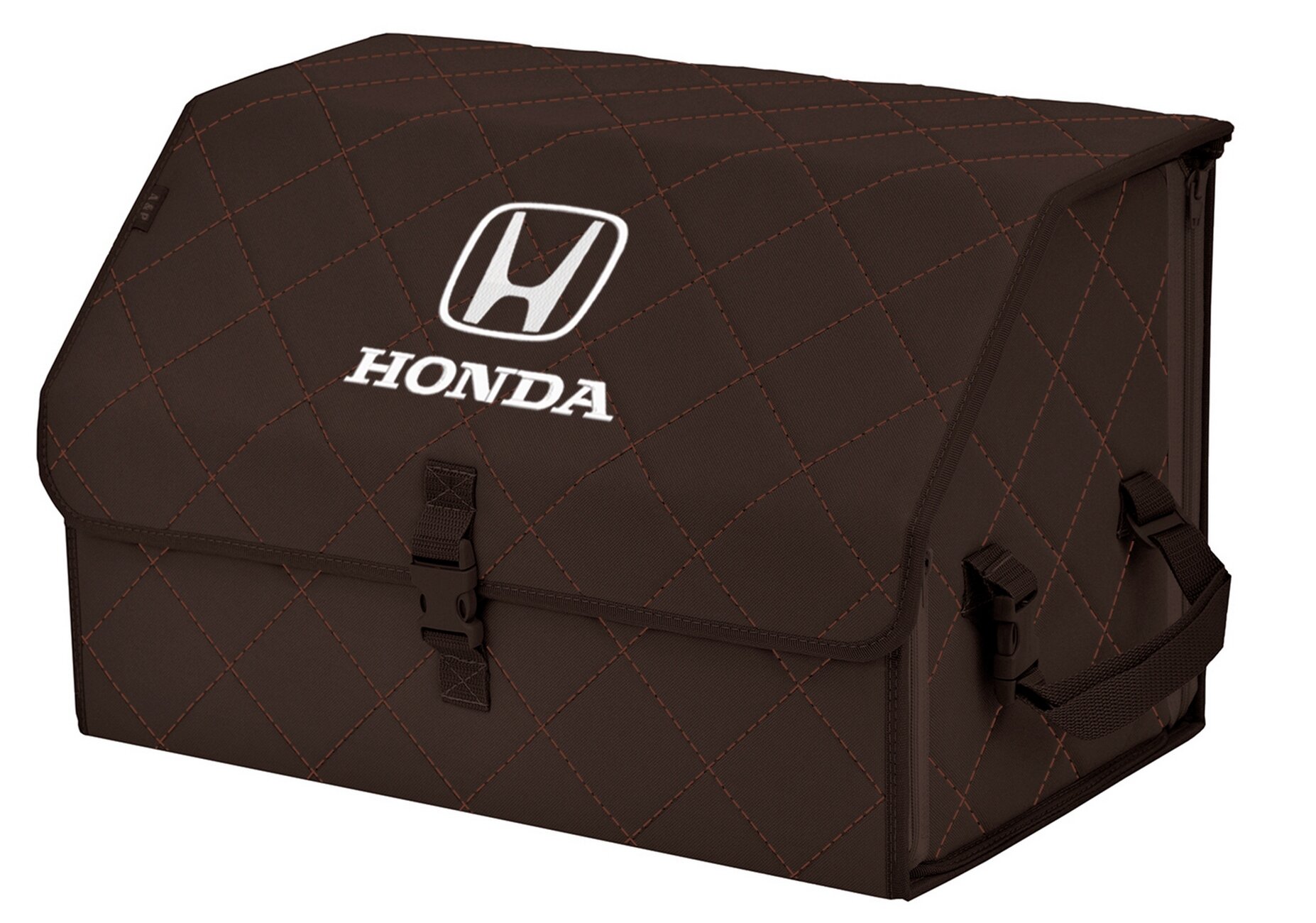 Органайзер-саквояж "Союз" в багажник Honda (Хонда), размер L. Цвет: коричневый с коричневой прострочкой Ромб.