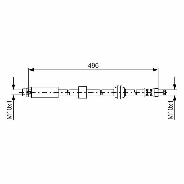 Шланг тормозной для автомобиля BMW, BOSCH 1 987 481 590 (1 шт.)