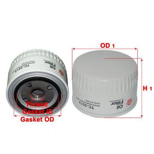 Фильтр масляный АКПП для автомобиля Renault, SAKURA TC-2513 (1 шт.)