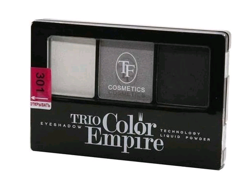 Triumph Cte-22 - Trio Color Empire Трехцветные компактные тени для век 11 г. №301 серый жемчуг