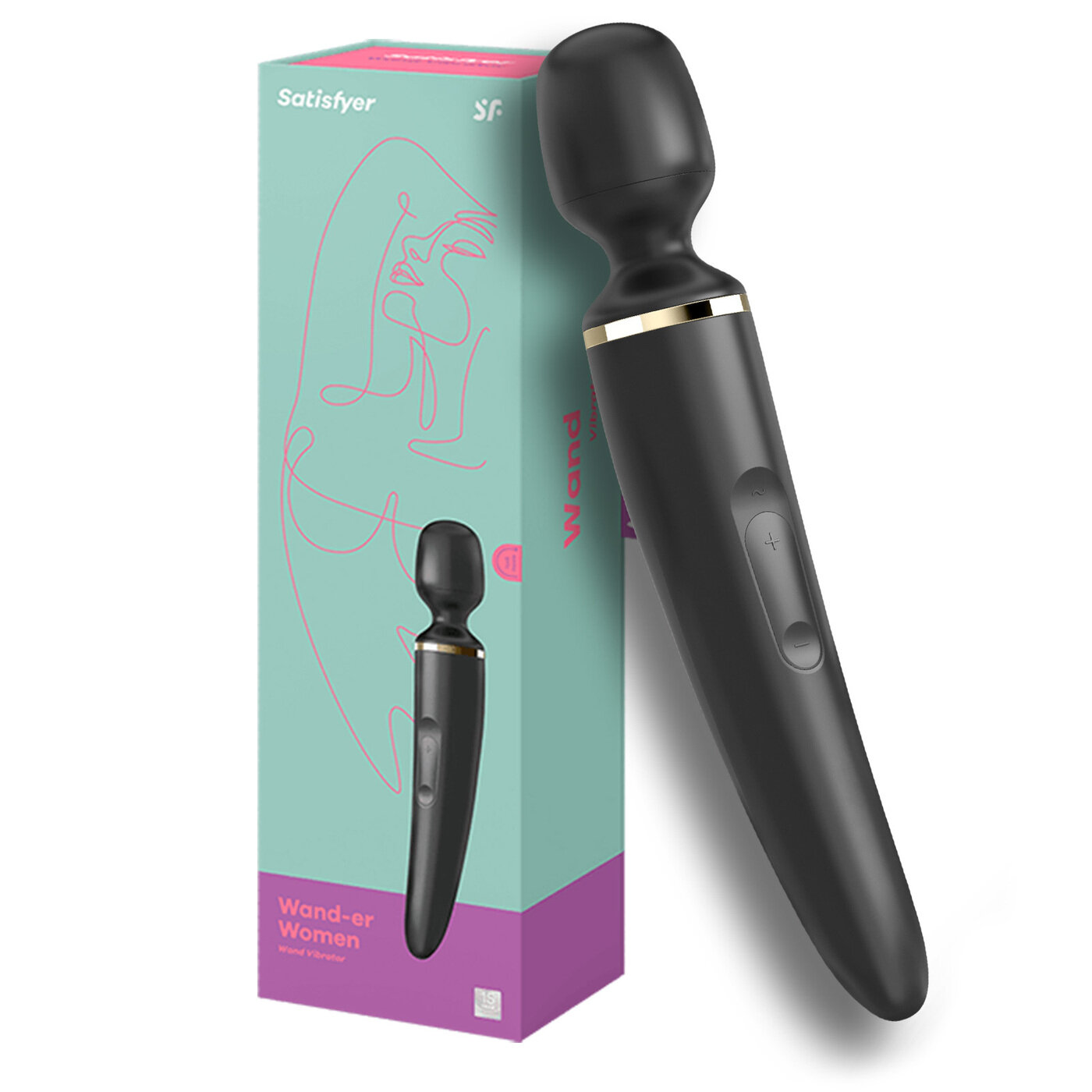 Satisfyer Wand-er women (black/gold) вибростимулятор