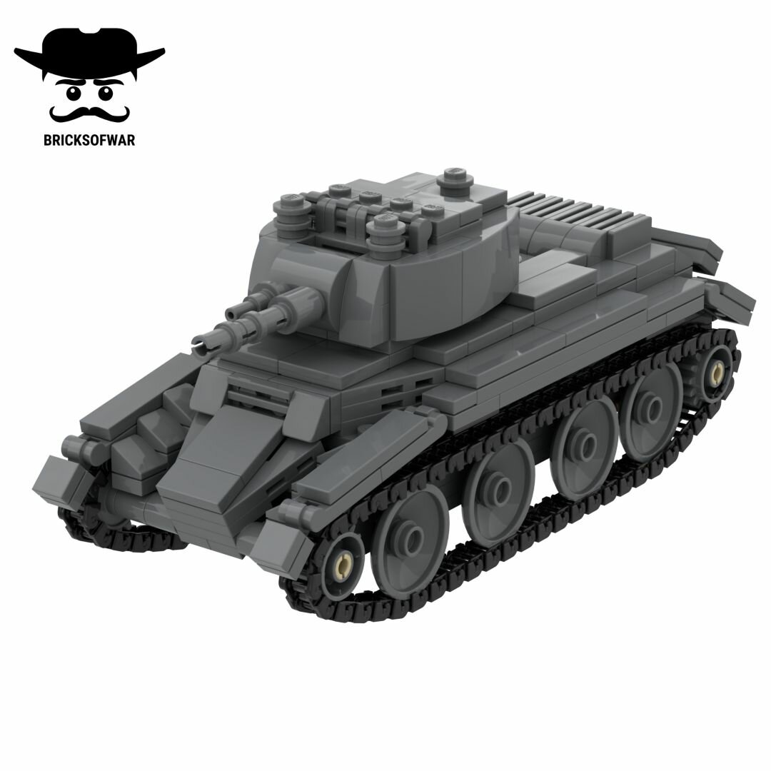 Конструктор Bricks of War советская военная техника, легкий танк СССР Красной Армии БТ-7 из деталей датского конструктора