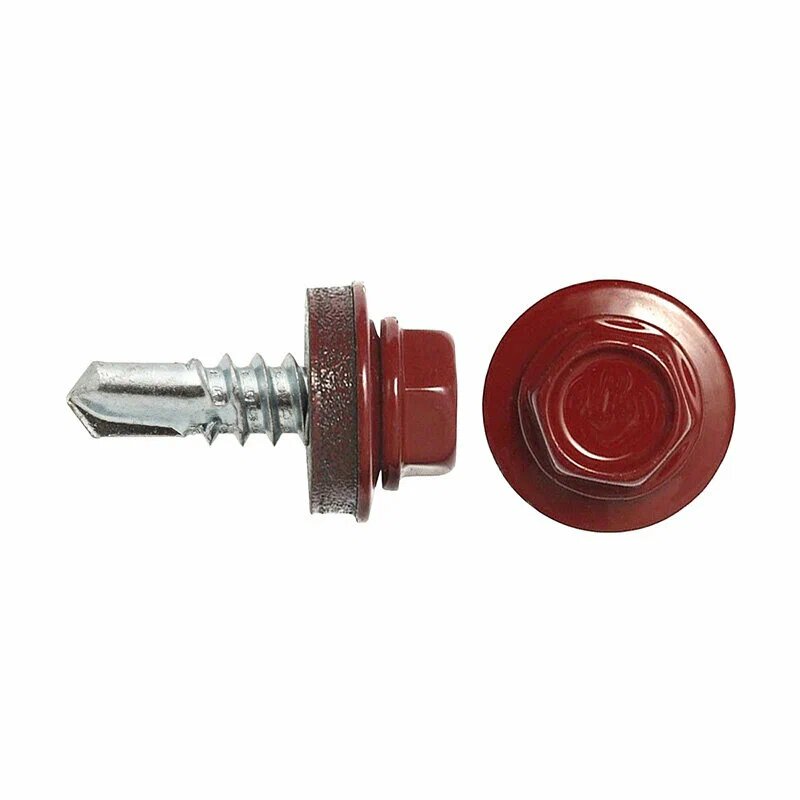 Саморез кровельный 5,5х25 RAL3005 (250шт)