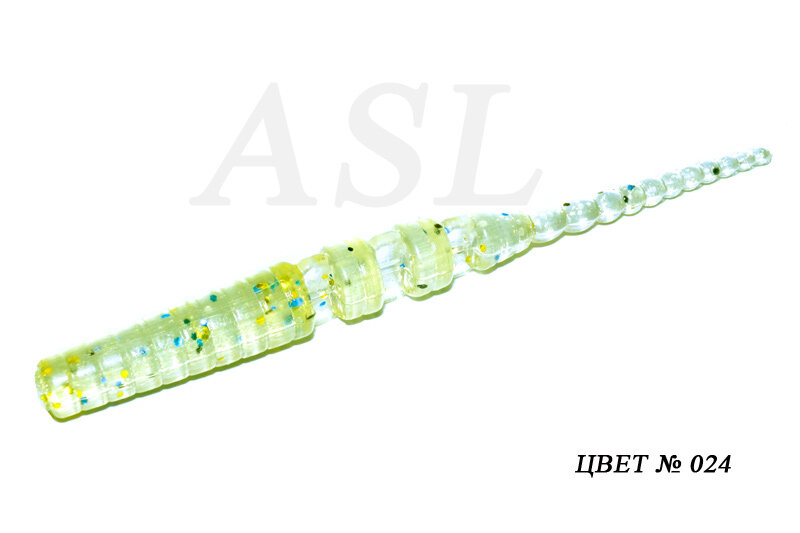 Силиконовая приманка ASL "Джава" цвет №024, L- 7,5см (3"), 8шт/уп