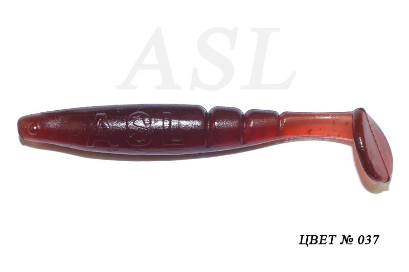 Силиконовая приманка ASL "Самурай" цвет №037, L-12см (5"), 4шт/уп