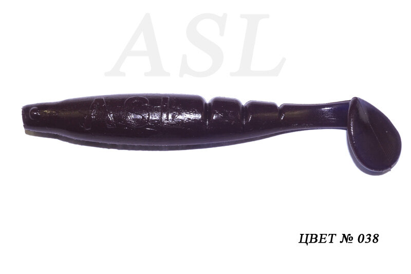Силиконовая приманка ASL "Самурай" цвет №038, L-7,5см (3"), 6шт/уп