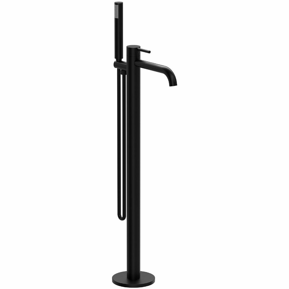 Смеситель для ванны напольный Raiber (Райбер) RPB-010, черный