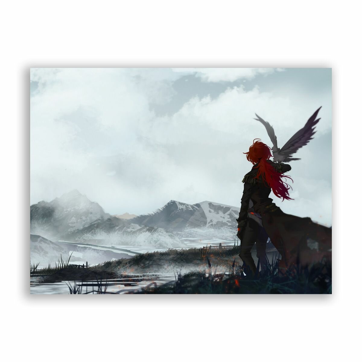 Постер, плакат на бумаге / Genshin Impact - Дилюк / Размер 30 x 40 см