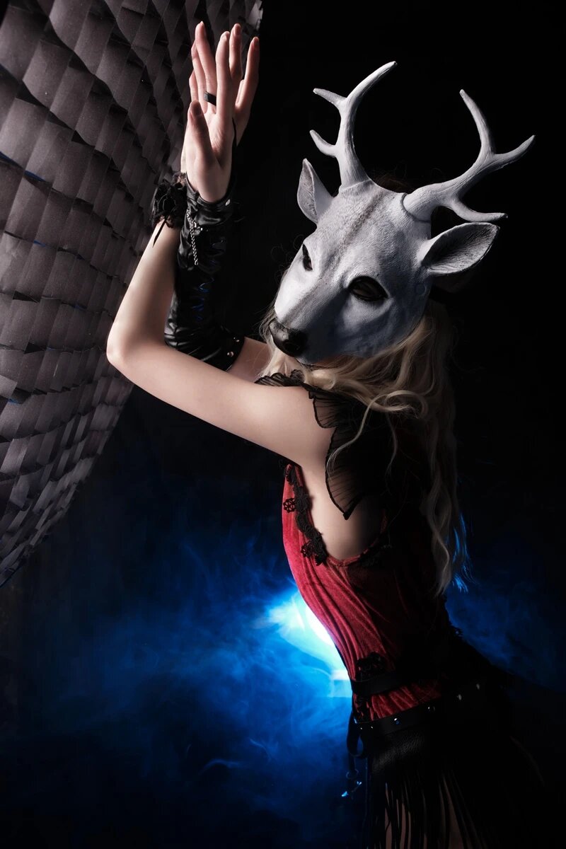 Косплей маска череп козла Silver Deer