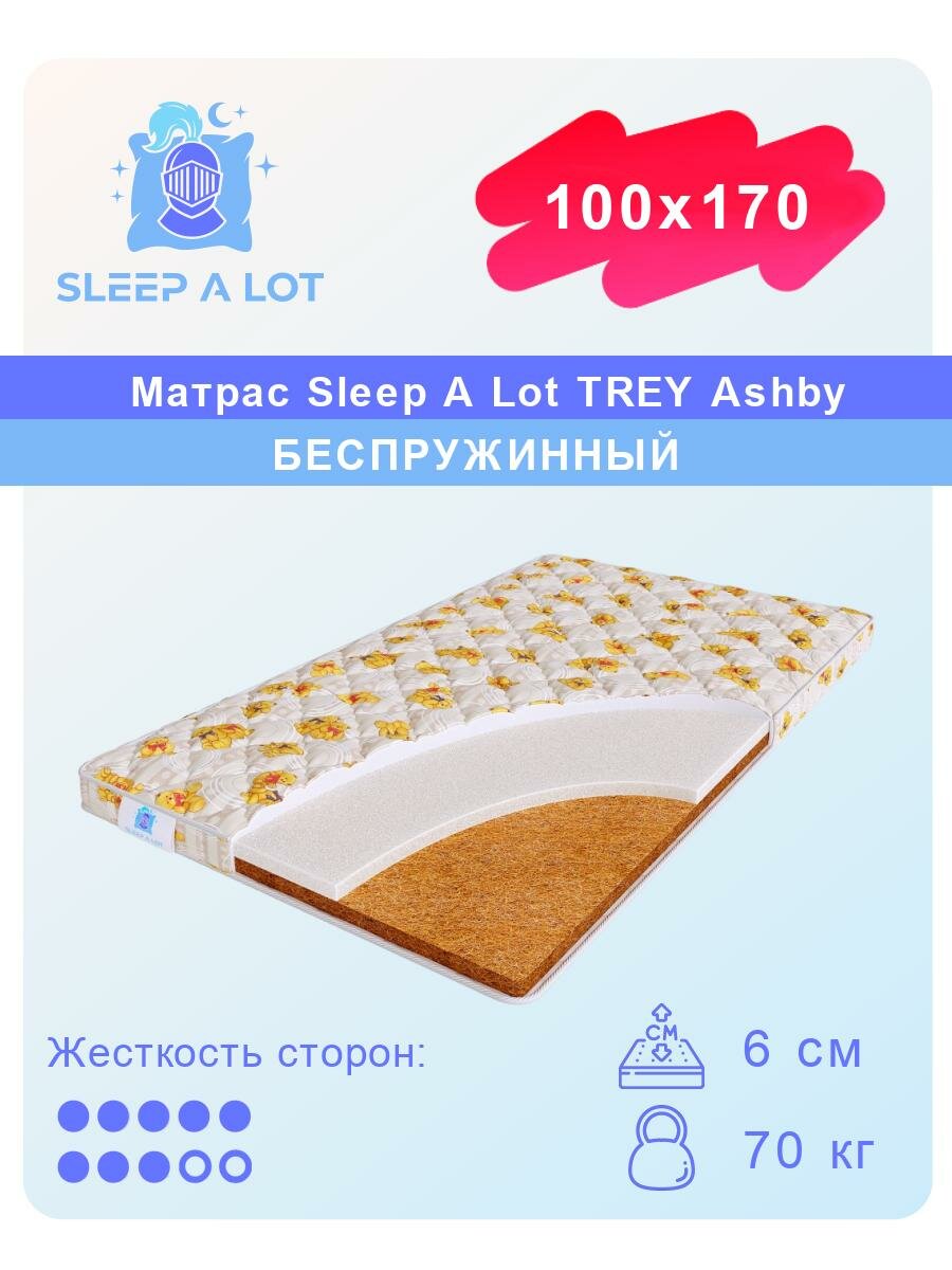 Детский матрас, Ортопедический матрас Sleep A Lot TREY Ashby беспружинный, на кровать 100x170