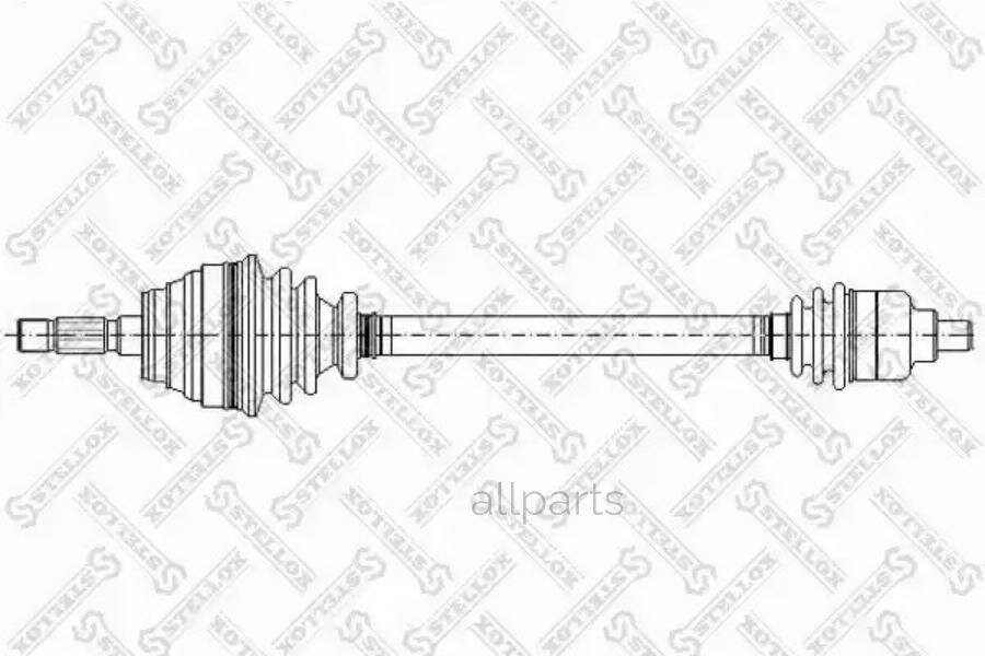 STELLOX 1581027SX привод правый! 758mm, 21566\ Renault Megane/Scenic 1.4-2.0 96>