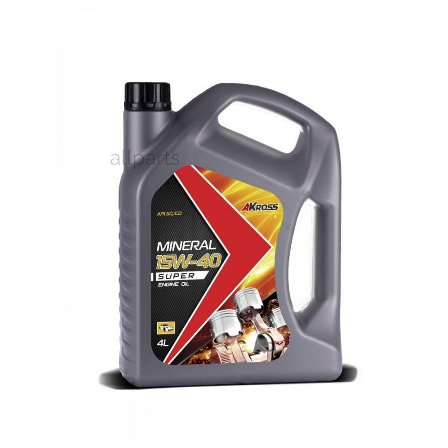 AKROSS AKS0014MOM Моторное масло AKross 15W-40 Super SG/CD 4 л (бензин)