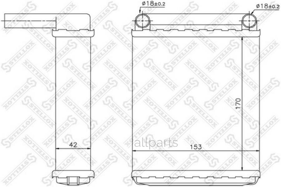 STELLOX 1035139SX радиатор печки!\ MB Sprinter all 95-06