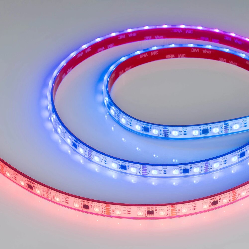 Лента герметичная DMX-PS-B60-12mm 12V RGB-PX3 (14 W/m, IP67, 5060, 5m) (Arlight, -) 039605