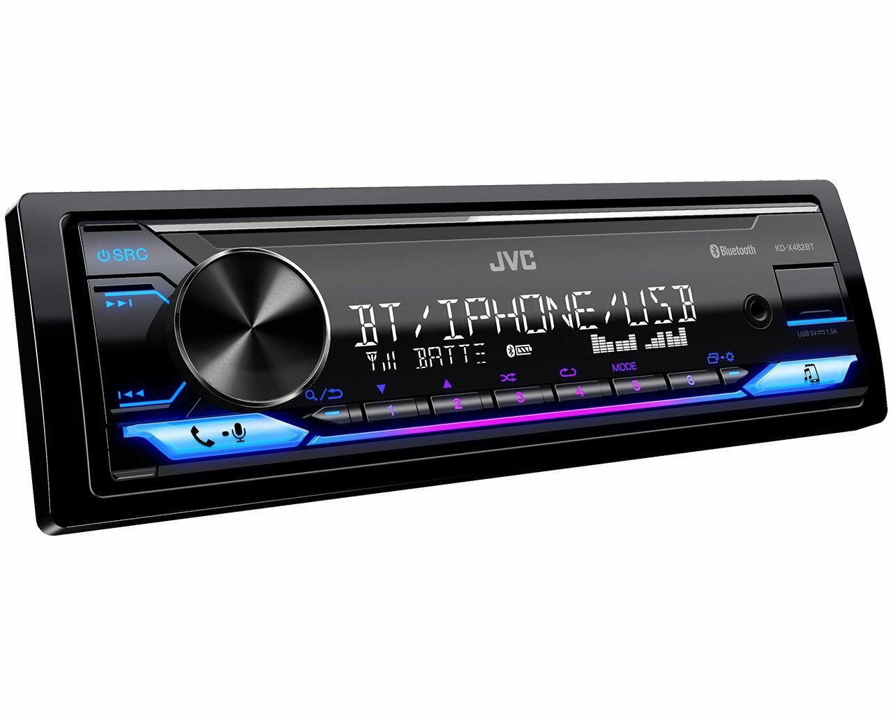 Автомагнитола JVC KD-X482BT цифровой медиа-ресивер/1 DIN