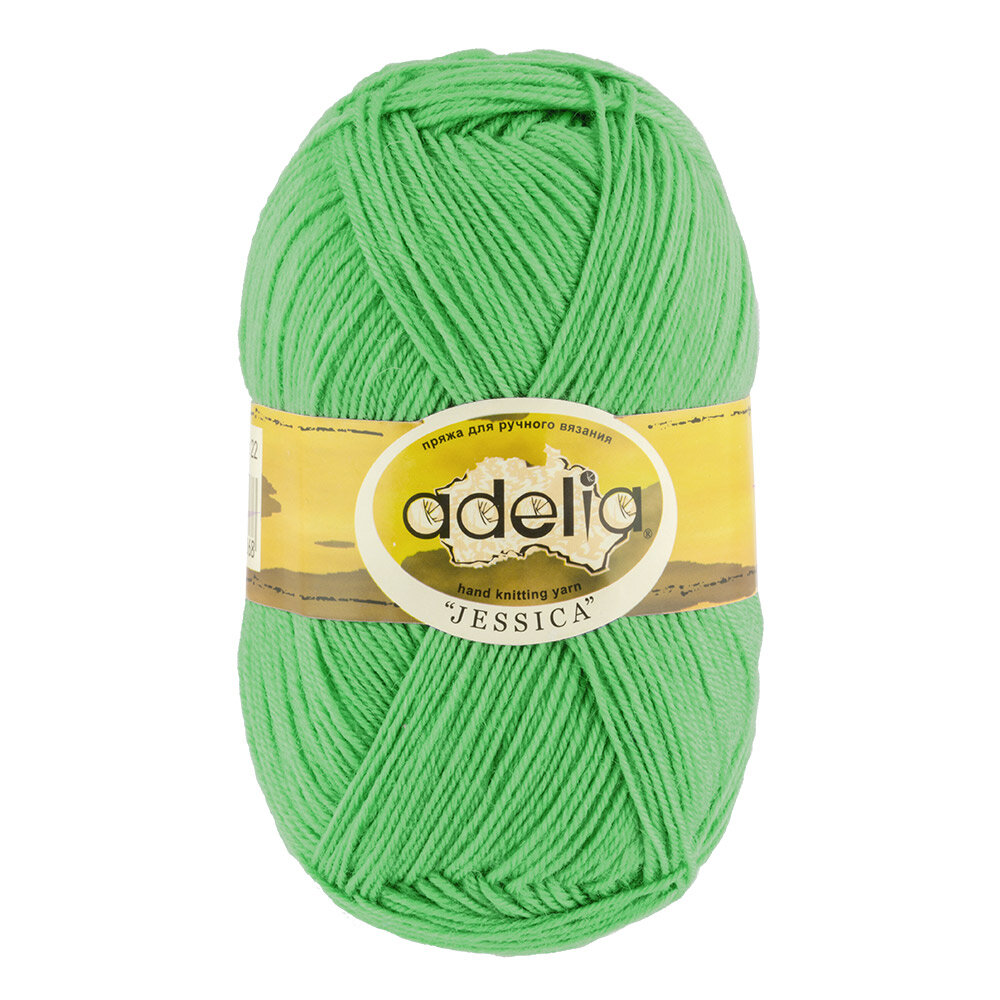 Пряжа ADELIA "JESSICA" 67% шерсть, 33% полиэстер 100 г 260 м №15 зеленый
