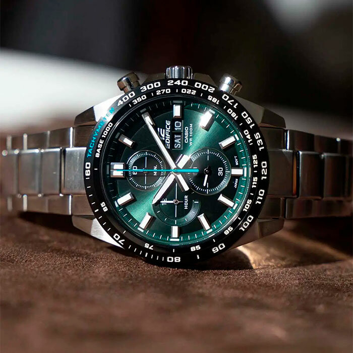Наручные часы CASIO Edifice, серебряный, черный — фото 1