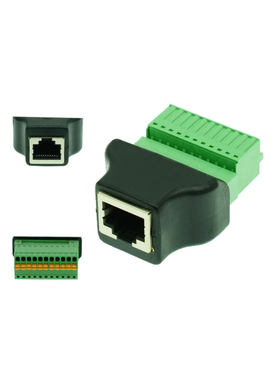 Гнездовой разъем RJ-50 с самозажимной клеммной колодкой 10pin