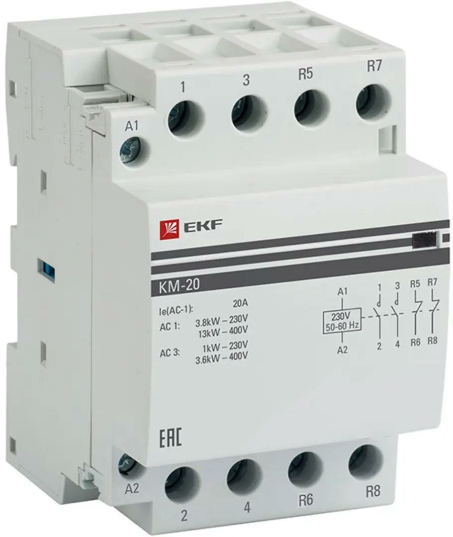 Контактор EKF КМ 2NC 20 А 230-400 В