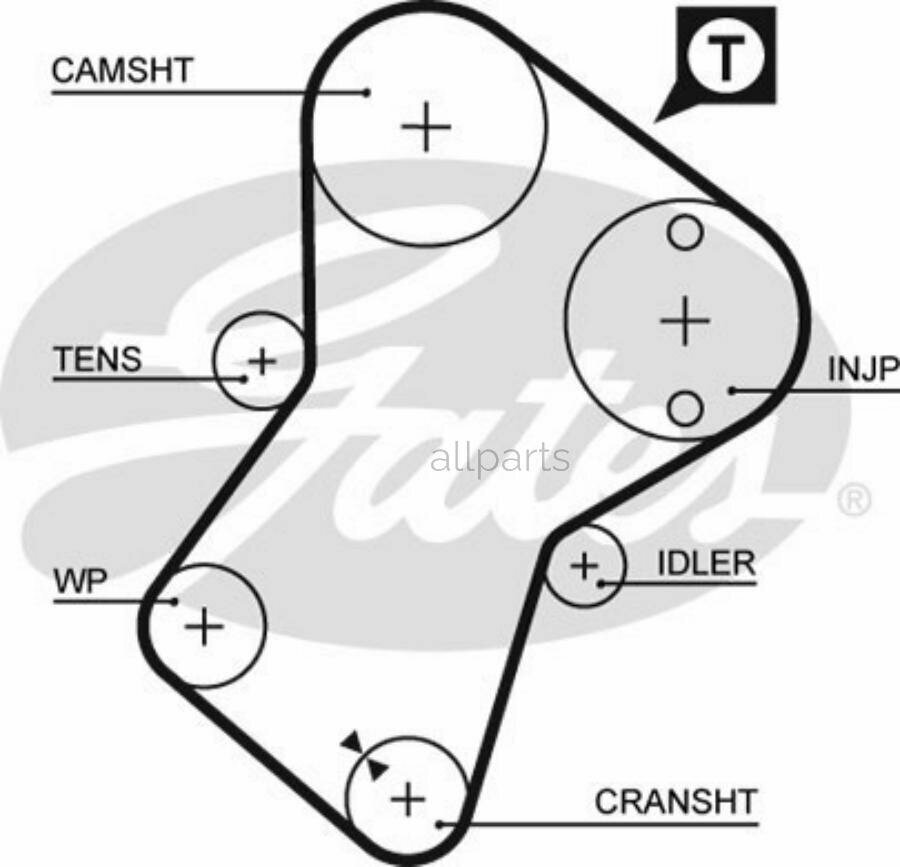GATES 5049XS Ремень ГРМ Citroen Berlingo/BX/Evasion/Jumper/Jumpy/Xantia/Xsara/ZX / Fiat Ducato/Scudo/Ulysse/Honda Concerto / Hyundai Lantra / Lada Niva / Peugeot 306/309