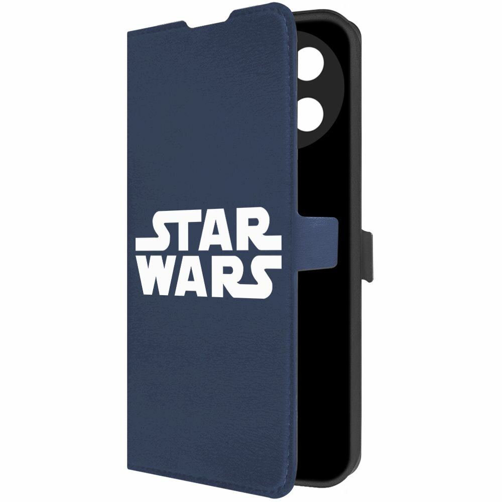 Чехол-книжка Krutoff Eco Book для Realme 11 4G Star Wars (Звездные Войны) (синий)