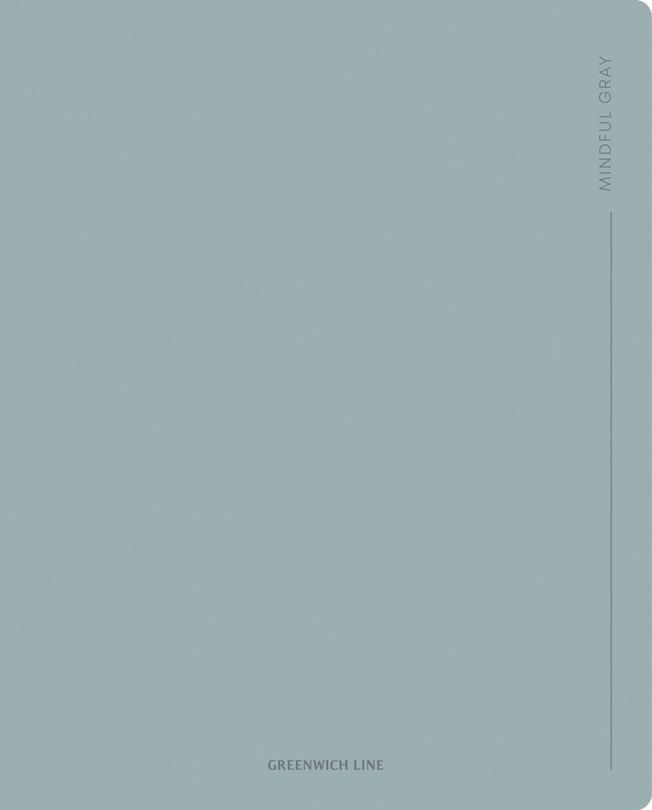 Тетрадь Greenwich Line Gray, 48 листов, А5, клетка, cофт-тач ламинация, выборочный лак, 70 г/м2