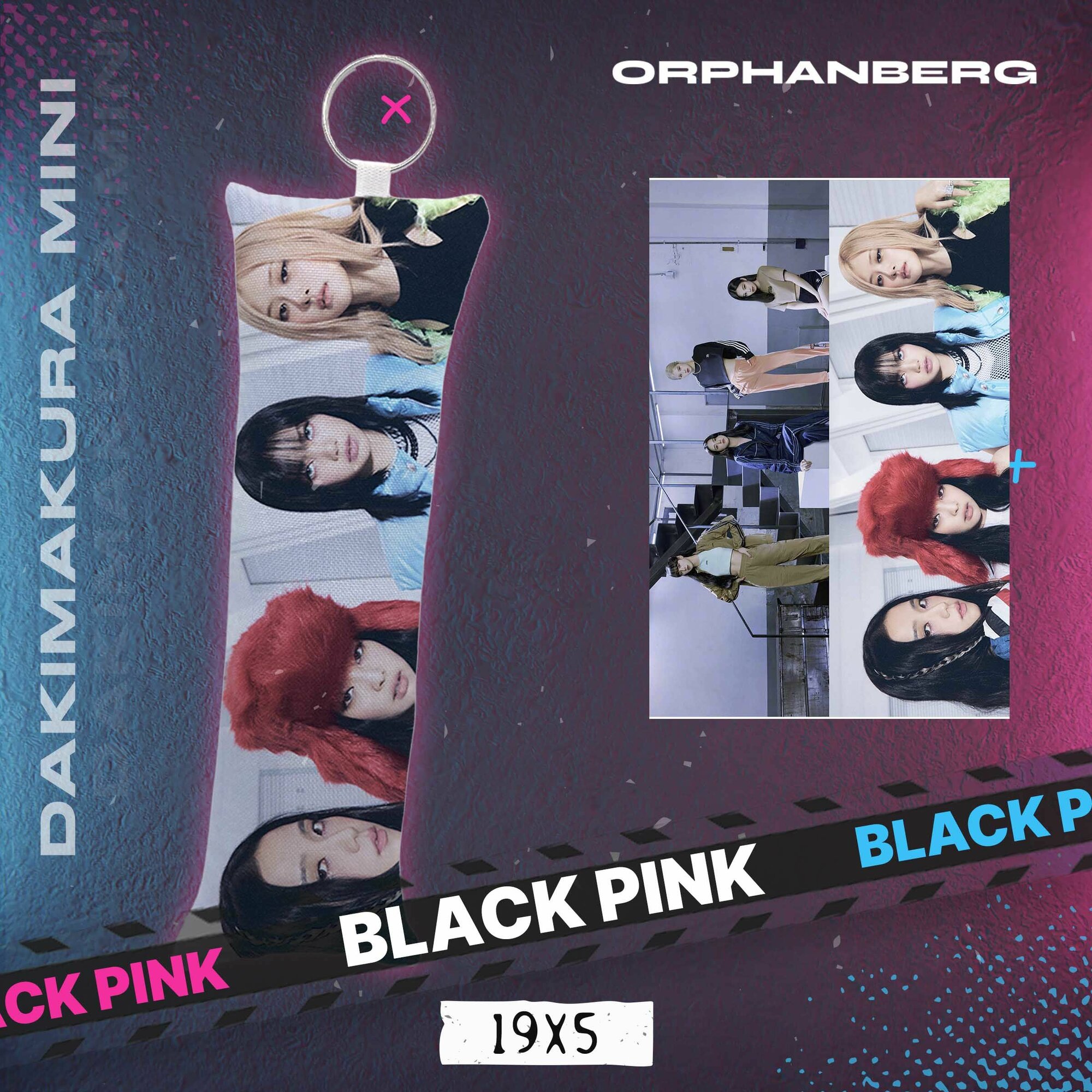 Мини дакимакура Black pink