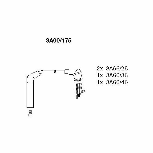 Комплект высоковольтных проводов для автомобиля, BREMI 3A00/175 (1 шт.)