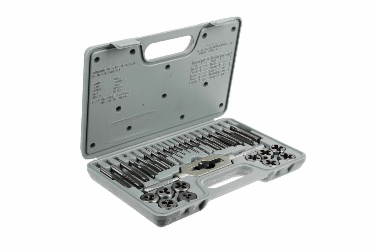 Набор метчиков и плашек ермак 31 предмет М3-М12 657-003