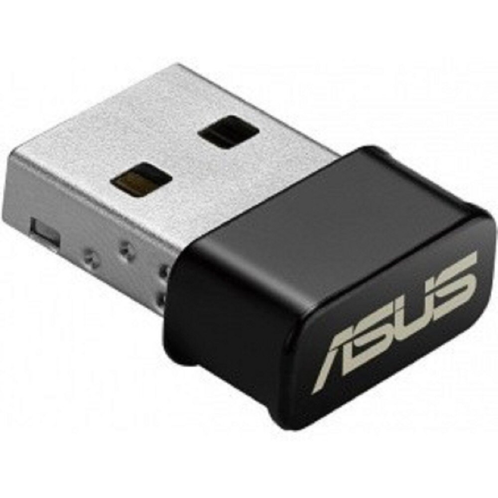 Сетевой адаптер WiFi Сетевой адаптер ASUS USB-AC53 NANO WiFi- 4 (802.11n), 5 (802.11ac), 1167 Мбит / с, 5 ГГц, 2.4 ГГц, антенна - внутренняя