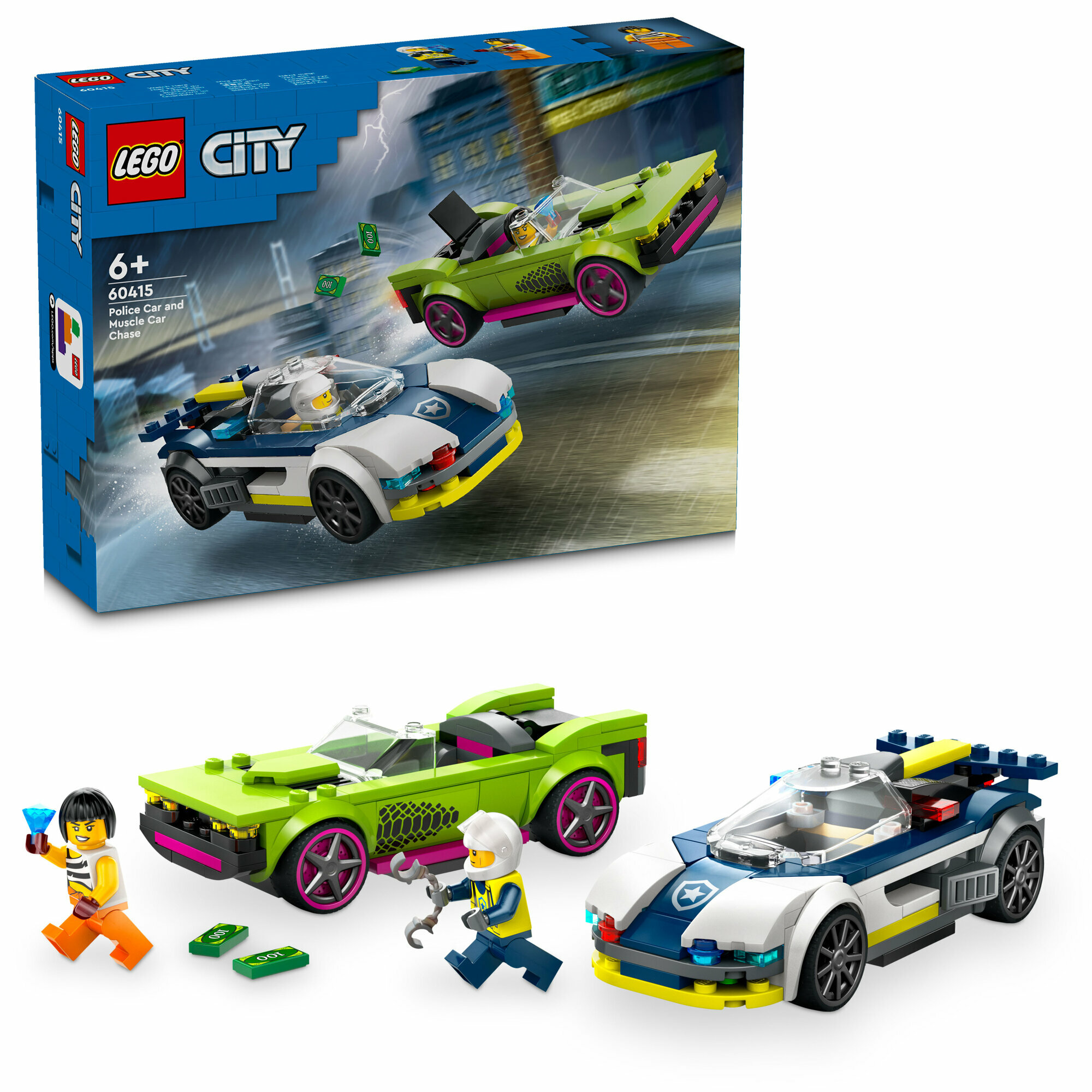 Конструктор LEGO City 60415 (N) "Погоня на полицейской машине", 213 деталей