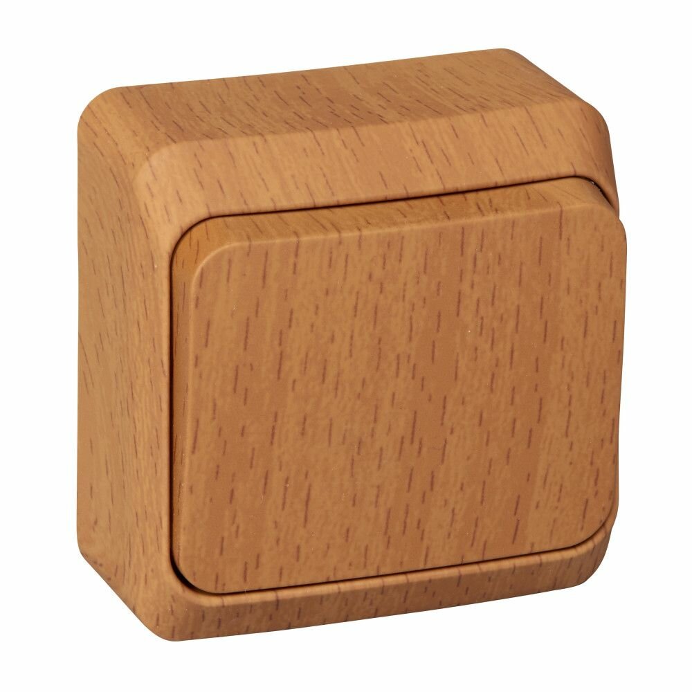 Этюд наруж Дача Темный бук Выключатель 1-клавишный(сх.1), Systeme Electric, BA10-001T