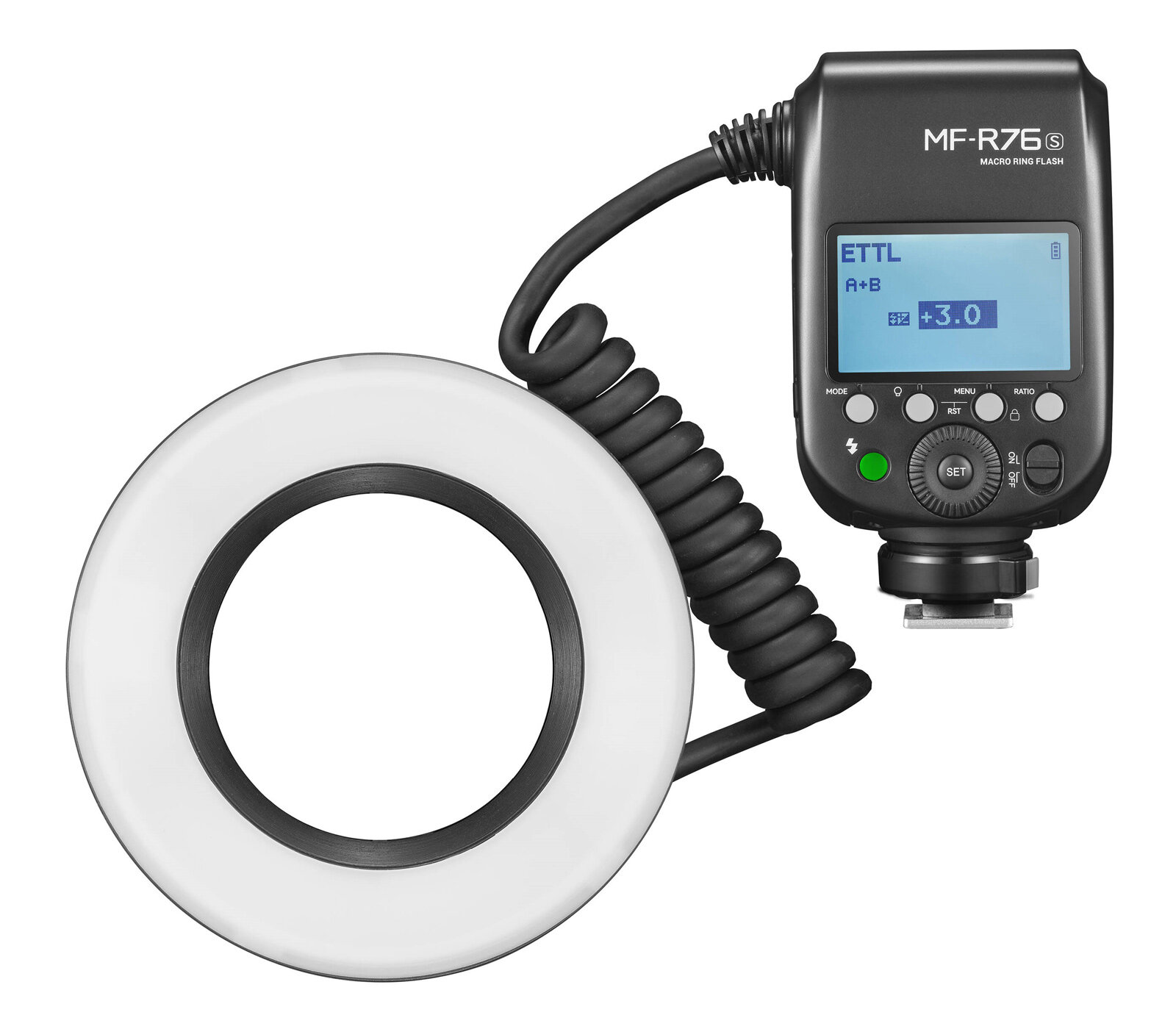 Кольцевая вспышка Godox MF-R76S TTL для Sony, с подсветкой, 32 канала