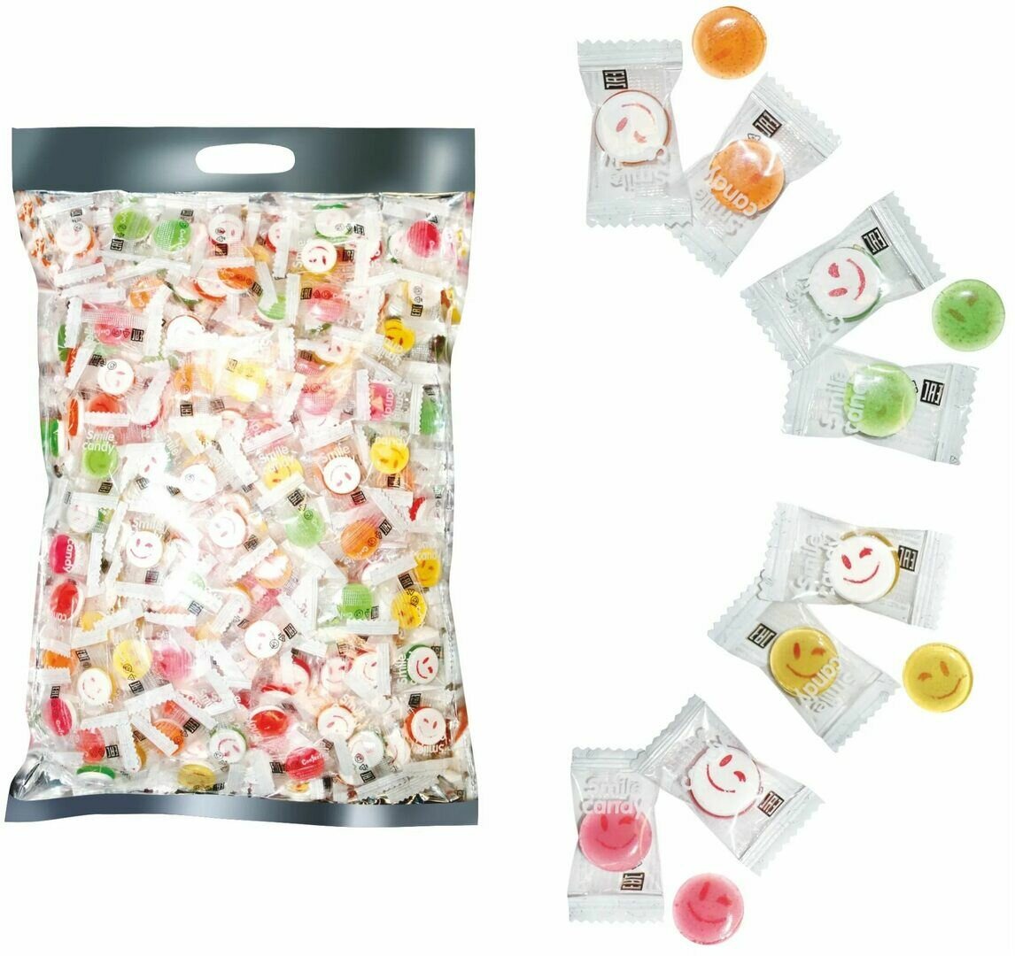 Карамель леденцовая смайлы smile 1кг