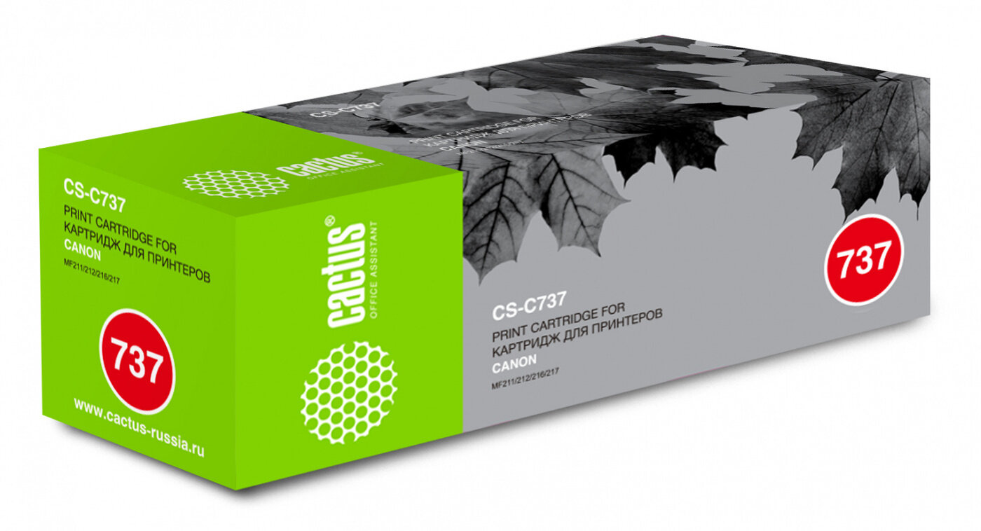 Тонер-картридж Cactus CS-C737 черный для Canon MF 210/211/212/216/217/220 (2400стр.)