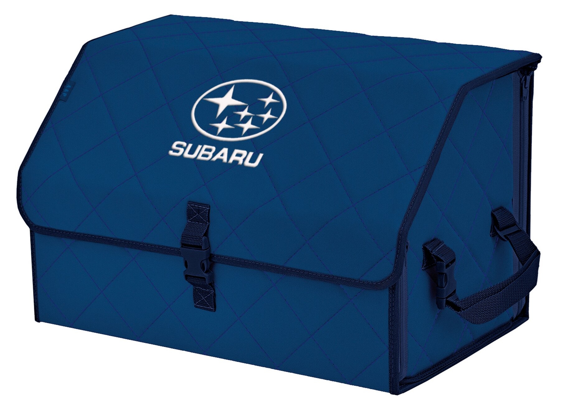 Органайзер-саквояж "Союз" в багажник Subaru (Субару), размер L. Цвет: синий с синей прострочкой Ромб.