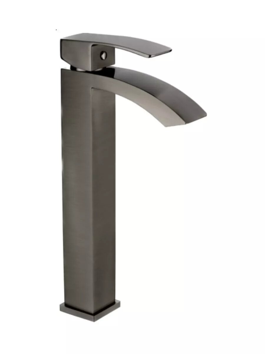 Смеситель для раковины высокий в ванную Grocenberg GB3007, латунь, графит