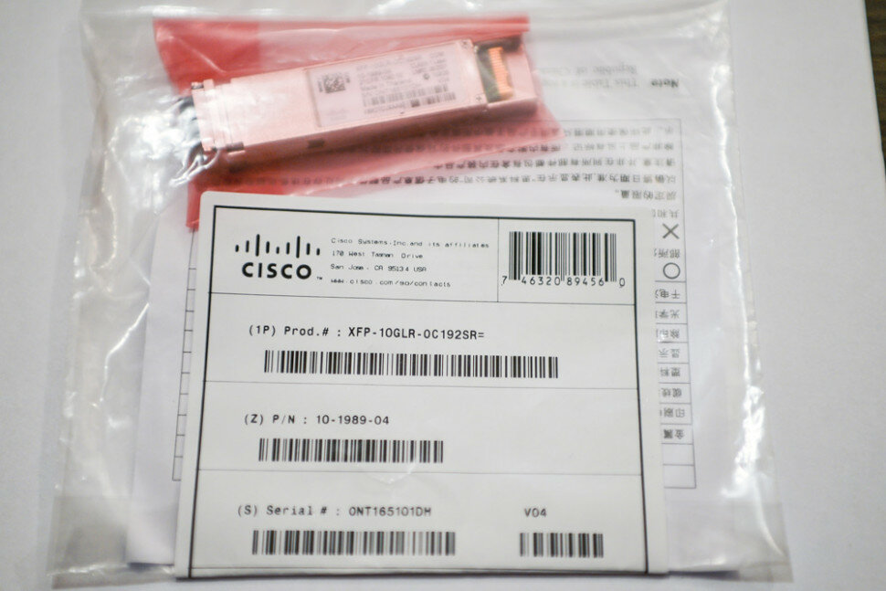 XFP-10GLR-OC192SR Модуль Cisco Multirate XFP module for 10GBASE-LR and OC192 SR-1